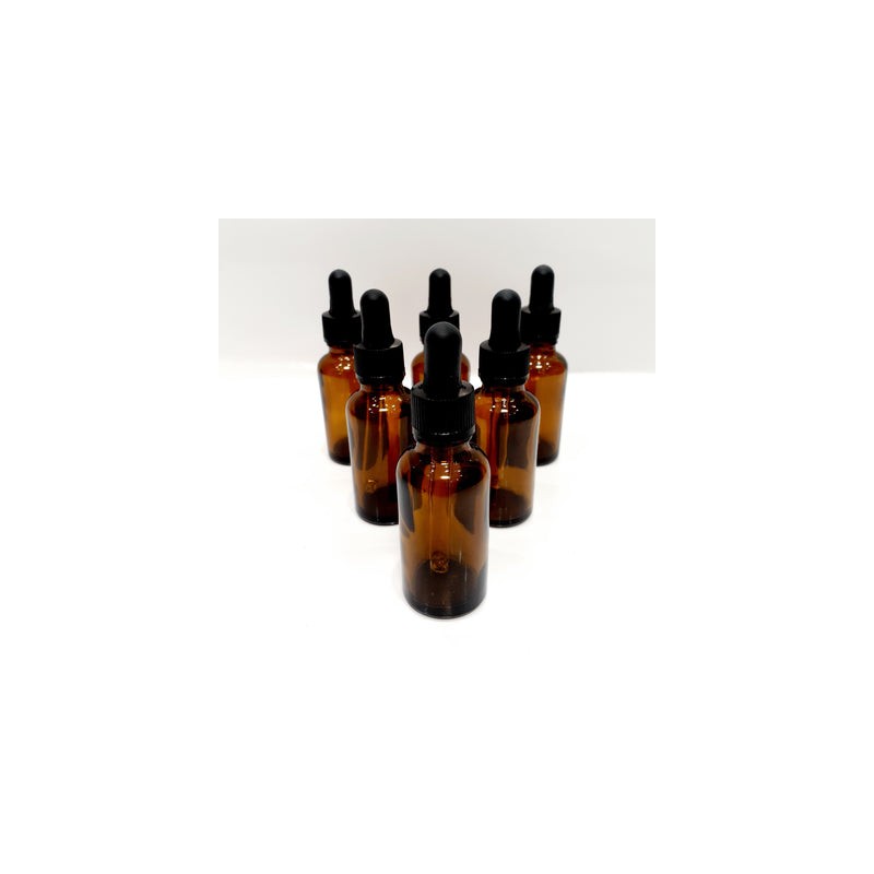 50 Botella Gotero Pipeta Ambar Vidrio 30 Ml Pavisa