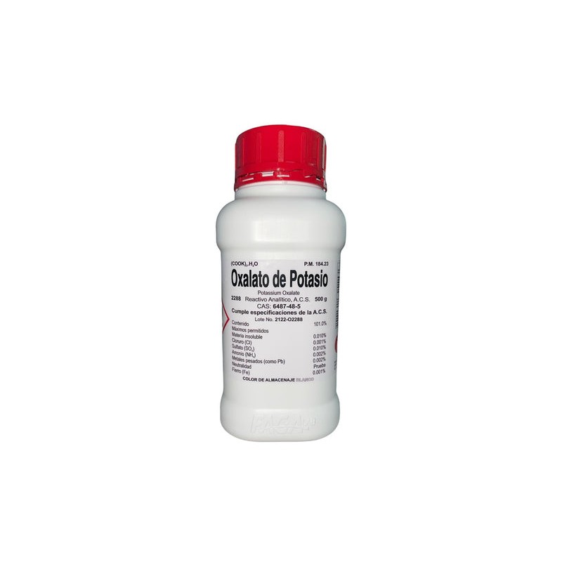 Oxalato de Potasio R. A. de 500 G Fagalab